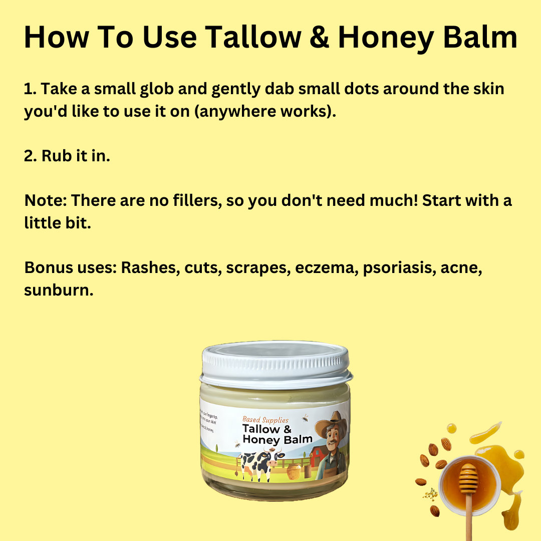 Beef Tallow for Skin All Purpose Moisturizer Grass Fed and Grass ...