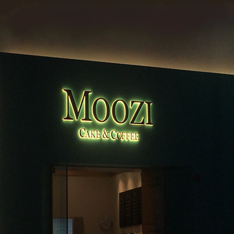 Metal Sign Custom Backlit Sign Outdoor Business Sign Backlit Business ...