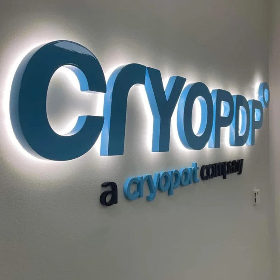 Backlit Business Sign Wall Logo Sign Custom Backlit Sign Metal Sign ...