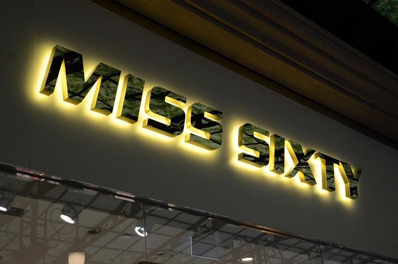 Metal Sign Custom Backlit Sign Outdoor Business Sign Backlit Business ...