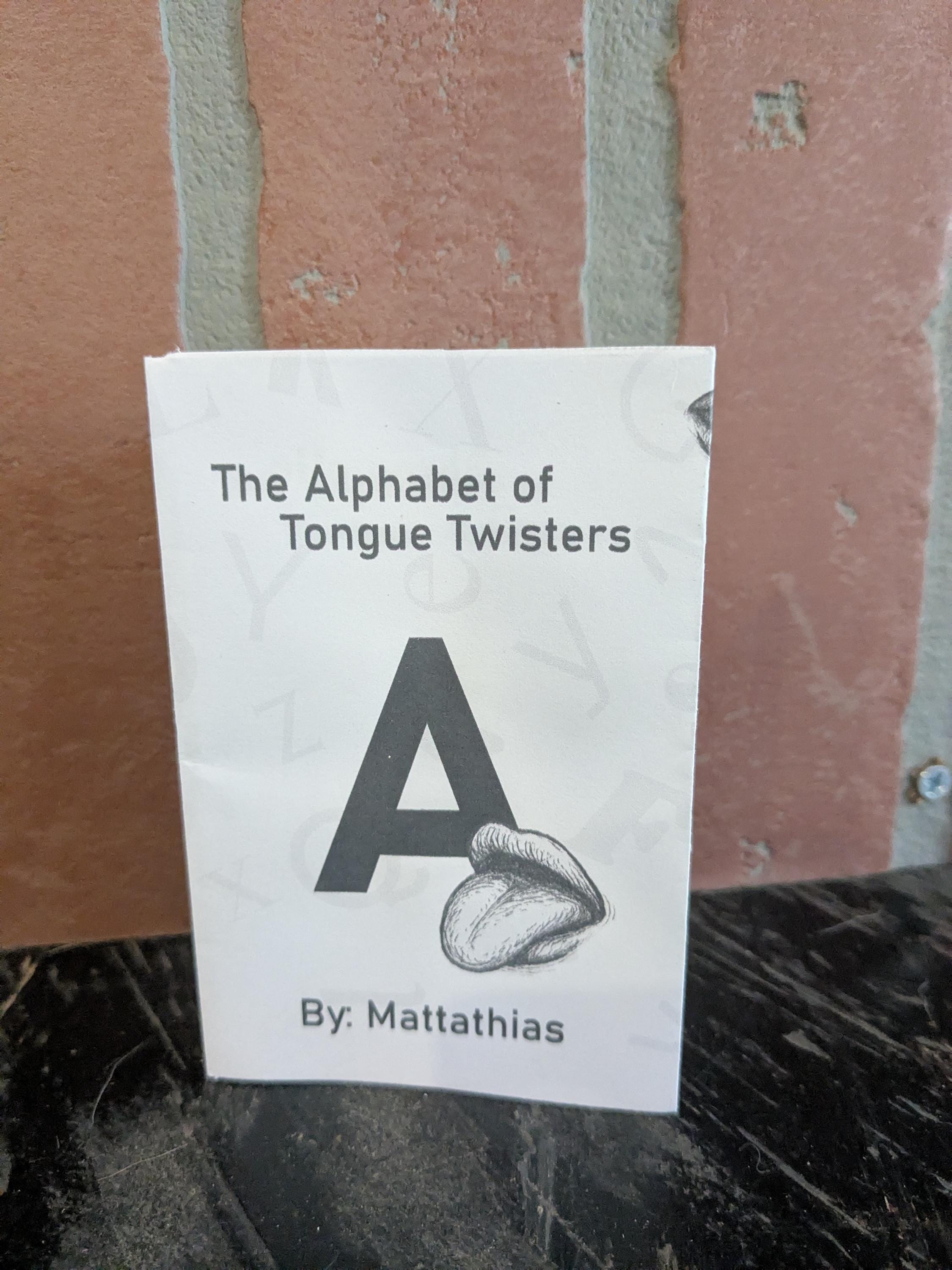 Tongue Twister Alphabet Zines - Etsy