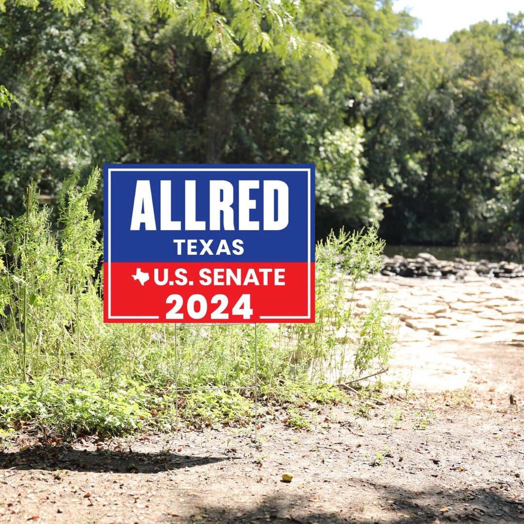 Colin Allred US Senate Yard Sign Coroplast US Senate Election Colin ...