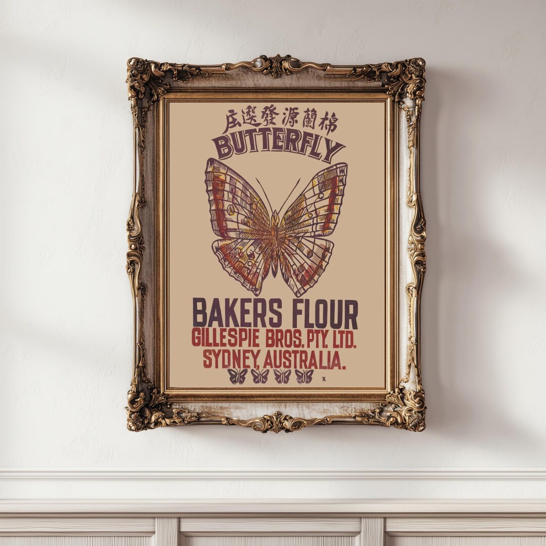 Butterfly Flour Printable – instant Download – 1920s Vintage Australian ...
