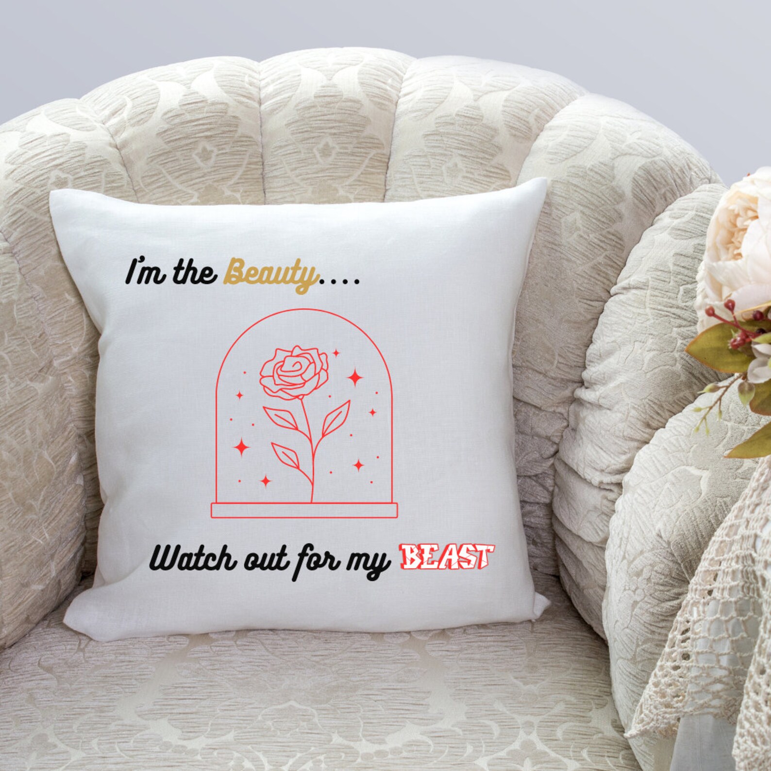 Enchanted Rose SVG, Beauty and the Beast Rose SVG, Enchanted Rose ...