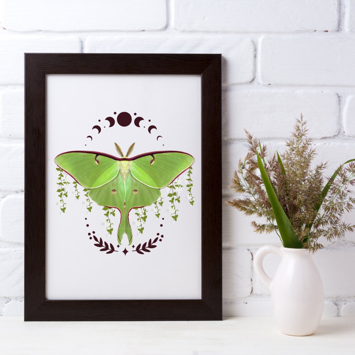 Luna Moth, Moth PNG, Luna Moth Wall Art, Moth Art Print, Insect Print ...