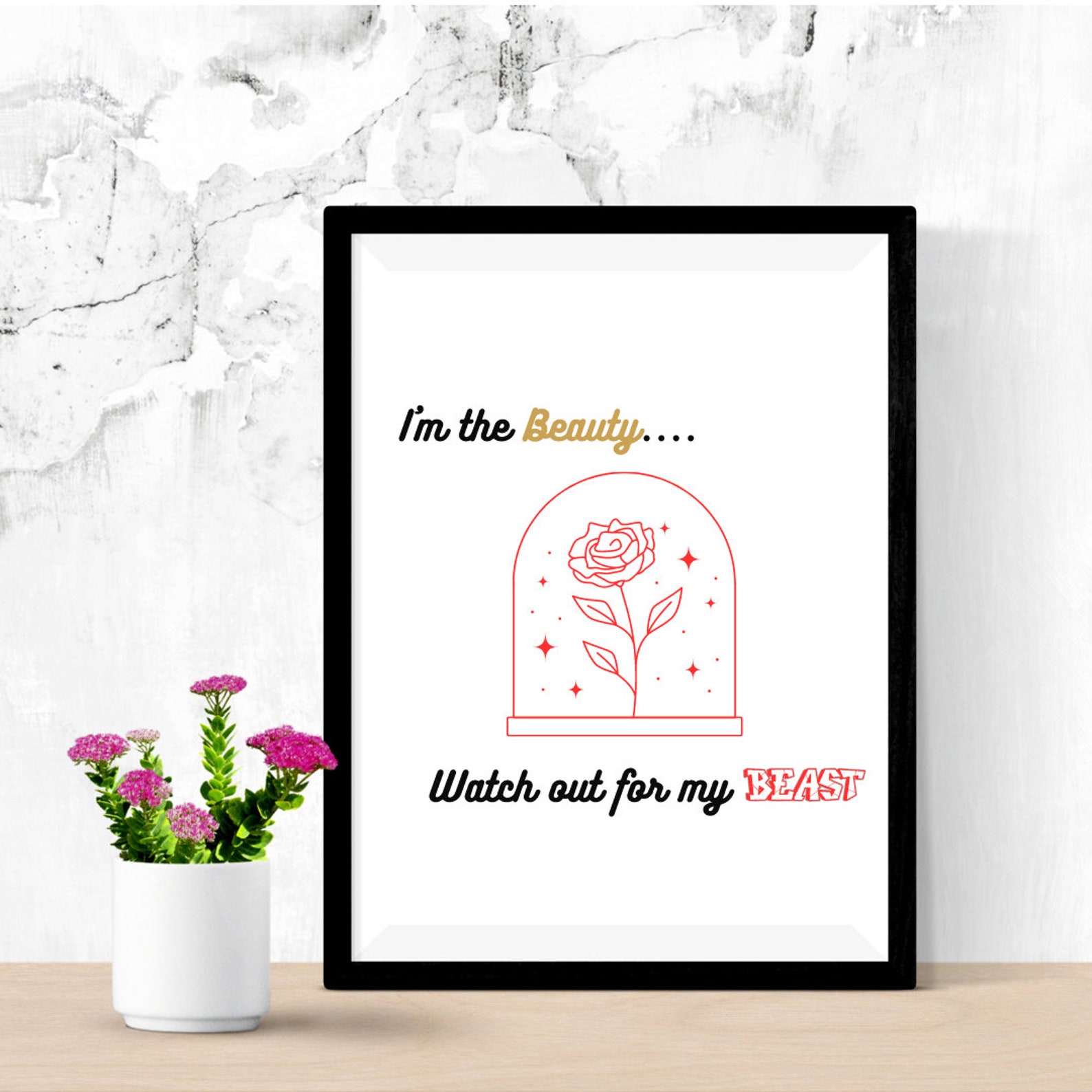 Enchanted Rose SVG, Beauty and the Beast Rose SVG, Enchanted Rose ...