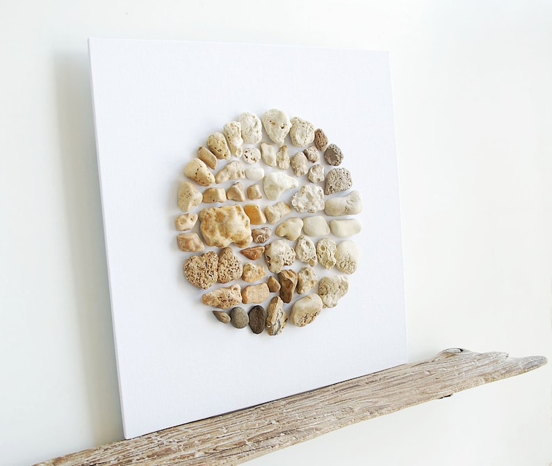 Seashore Stone Mosaic, Beach Inspired Wall Decor - Etsy