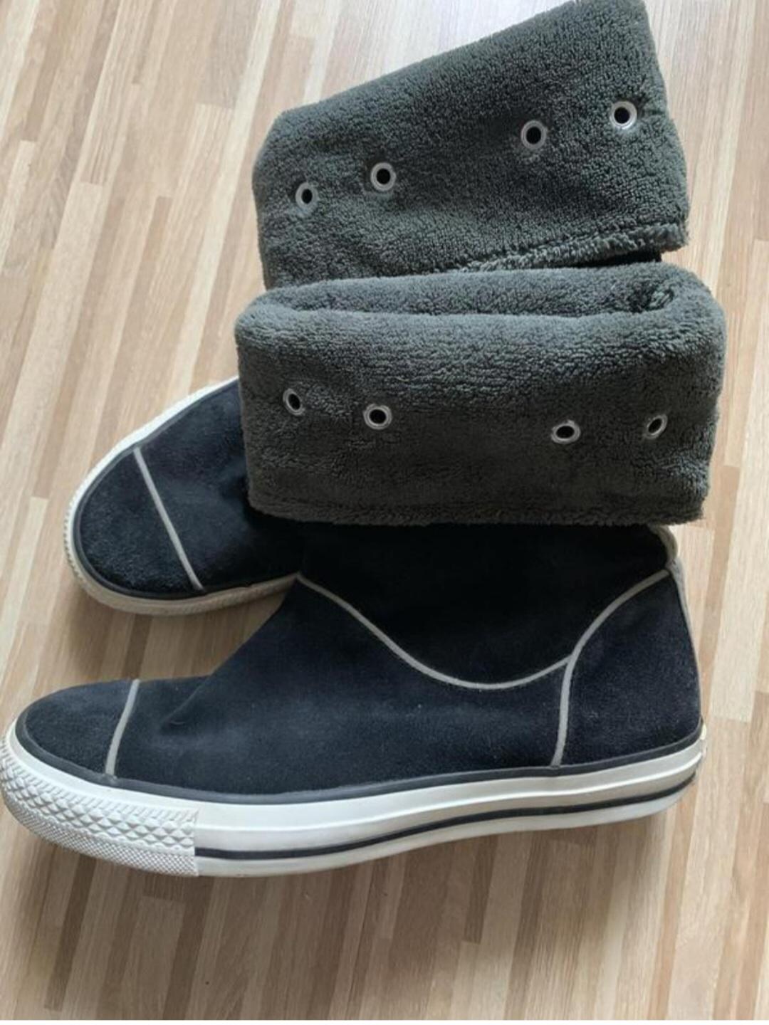 Vintage Y2K Converse High Top Boots: Grey Suede, Women's Size 39 EU - Etsy