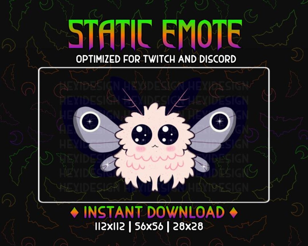 Twitch Emote Cute Moth Puppy - Etsy