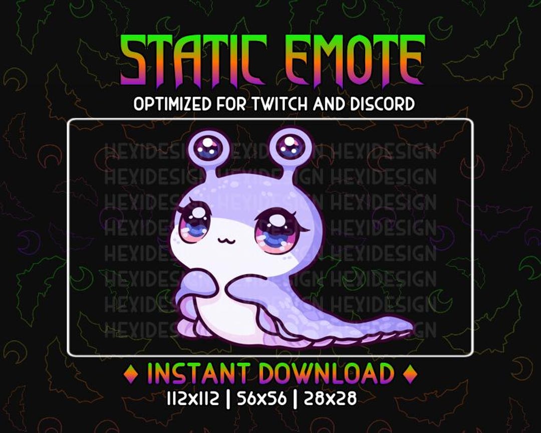 Twitch Emote Purple Slug | Cute Blushing Slug | for Streamers | Youtube ...