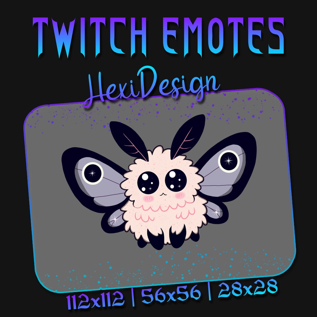 Twitch Emote Cute Moth Puppy - Etsy