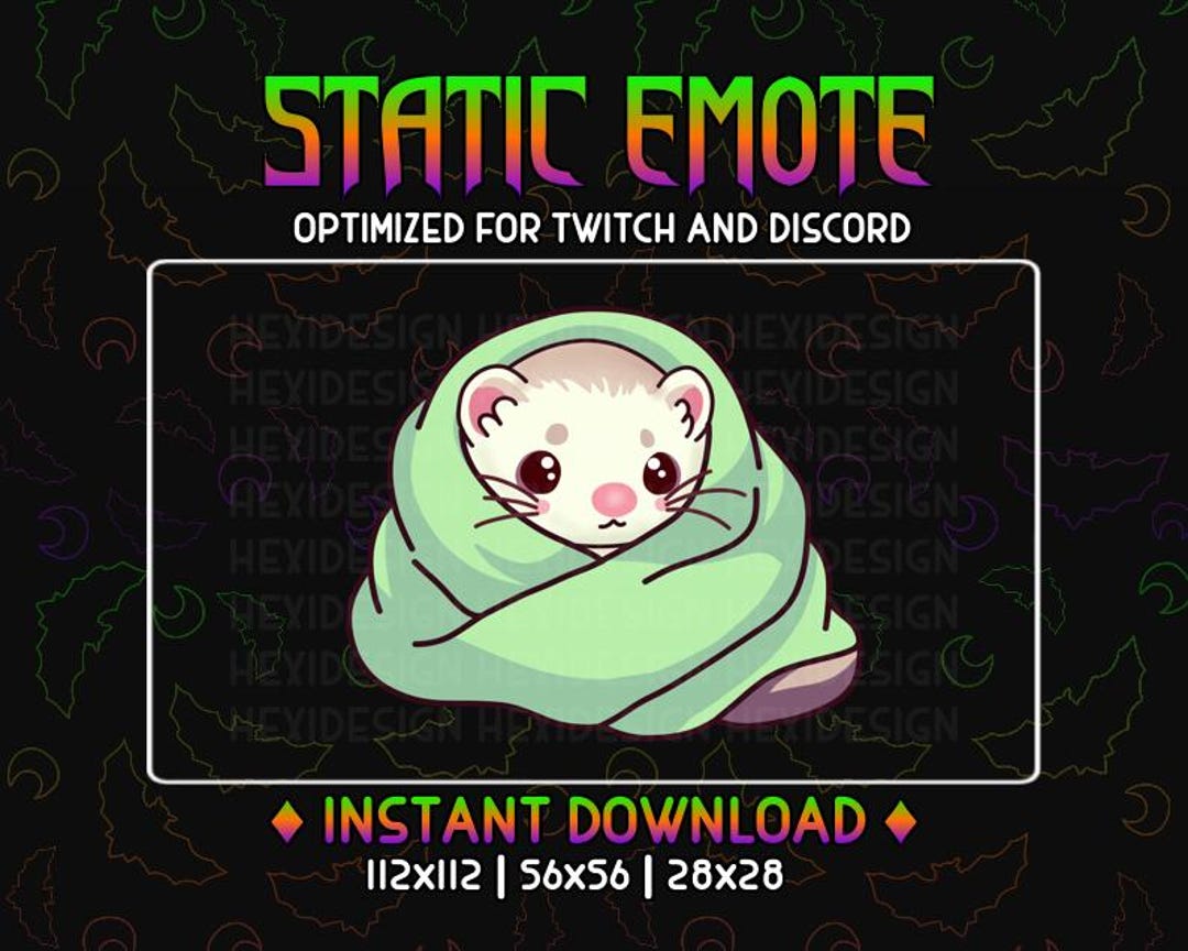 Twitch Emote Baby Ferret in A Blanket | Ferret Emote Cute Ferret for ...