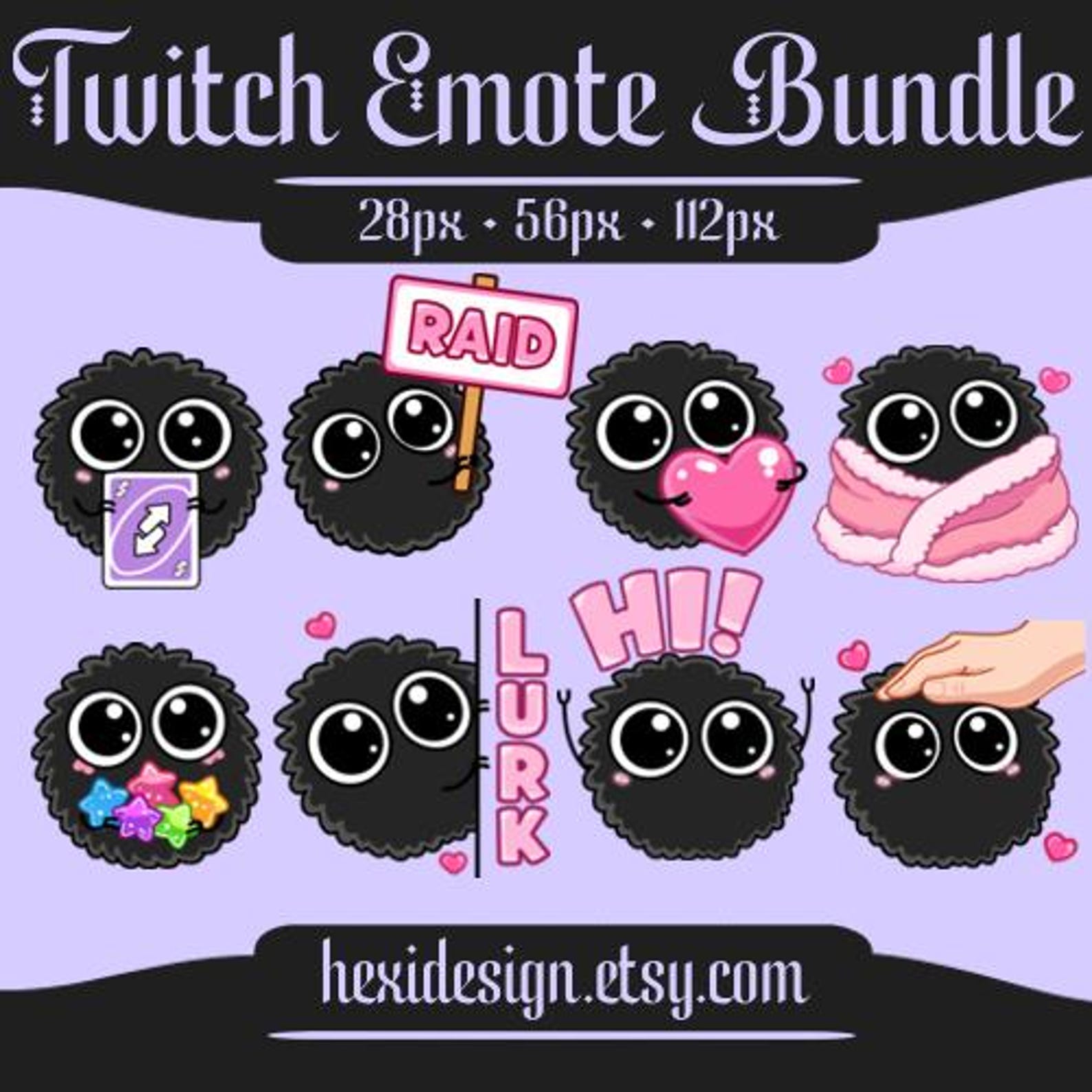 Cute Soot Sprite Twitch Emote Bundle | Spooky Kawaii Stream Emotes Pack ...