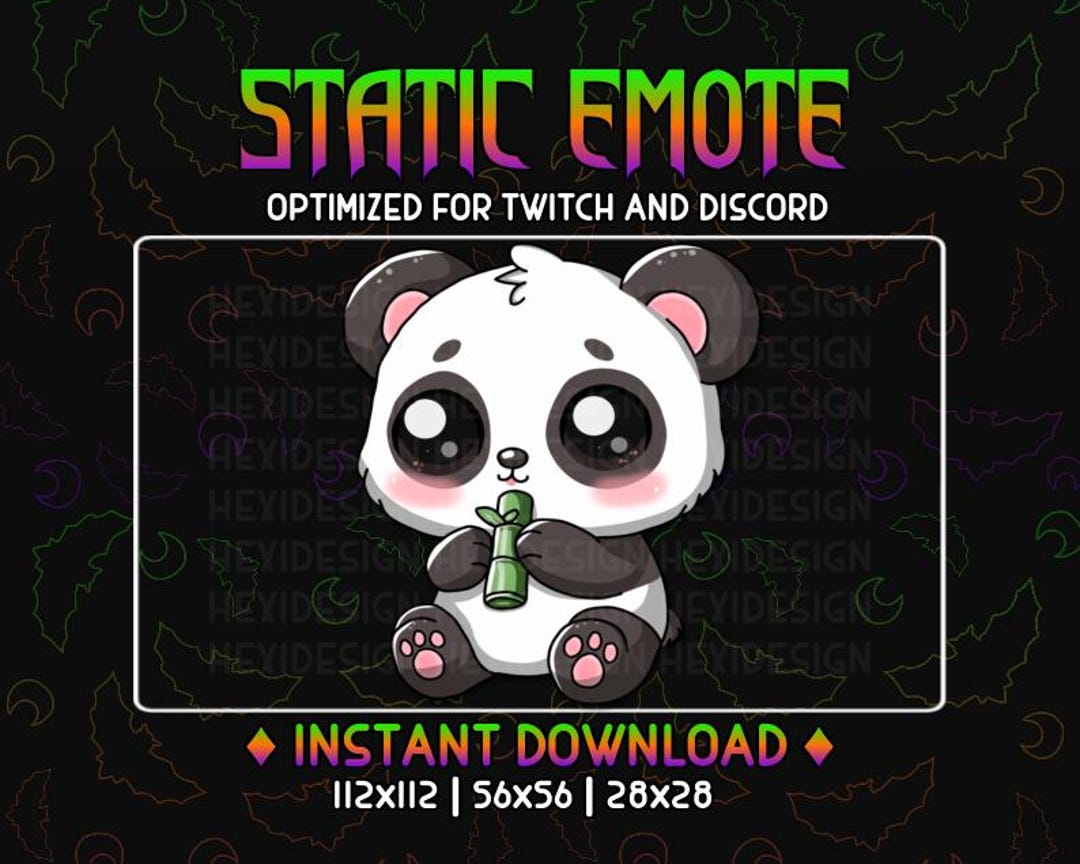 Kawaii Blushing Panda Twitch Emote (digital Download) - Etsy