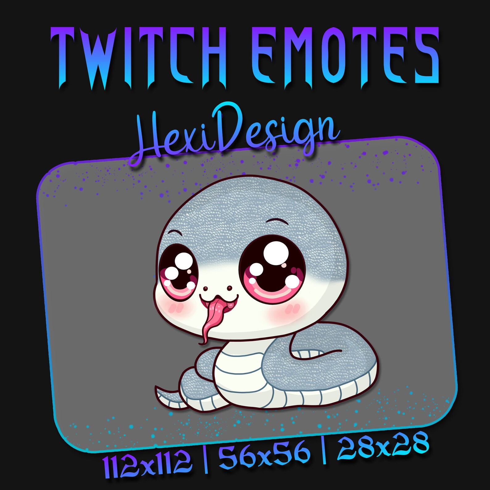 Twitch Emote Cute Chibi Snake Tongue Out - Etsy