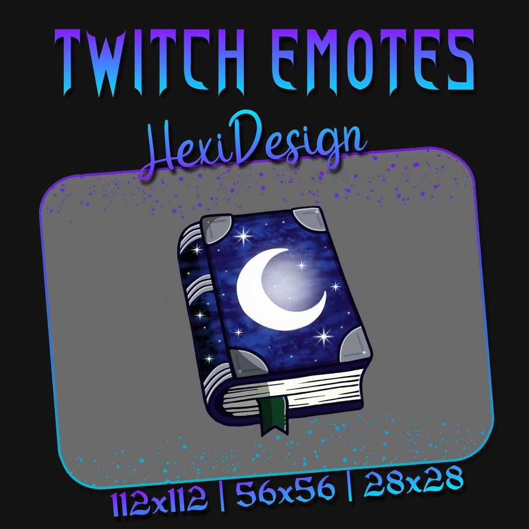 Twitch Emote Celestial Witch Spell Book Moon Spellbook - Etsy