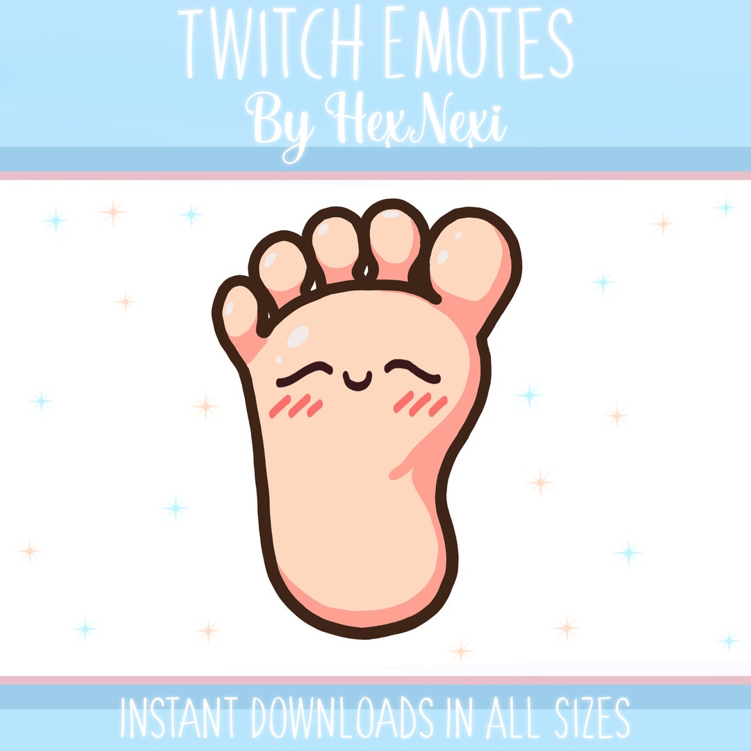 Kawaii Foot Twitch Emote Instant Downloads - Etsy