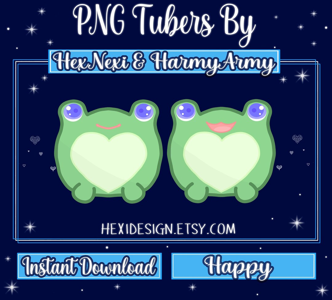 Frog Pngtuber Cute Chibi Twitch Pngtuber - Etsy