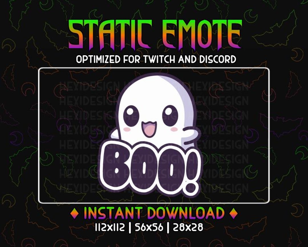 Twitch Emote Ghost Boo Purple Halloween Emote - Etsy
