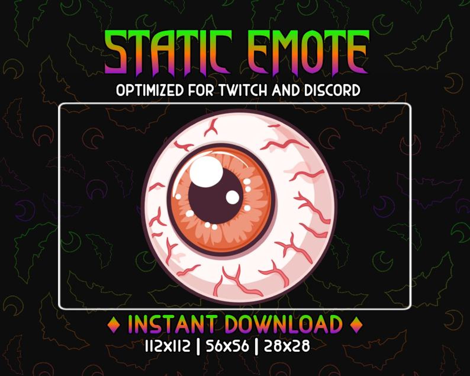 Eyeball Twitch Emote: Spooky Streamer Graphic (digital Download) - Etsy