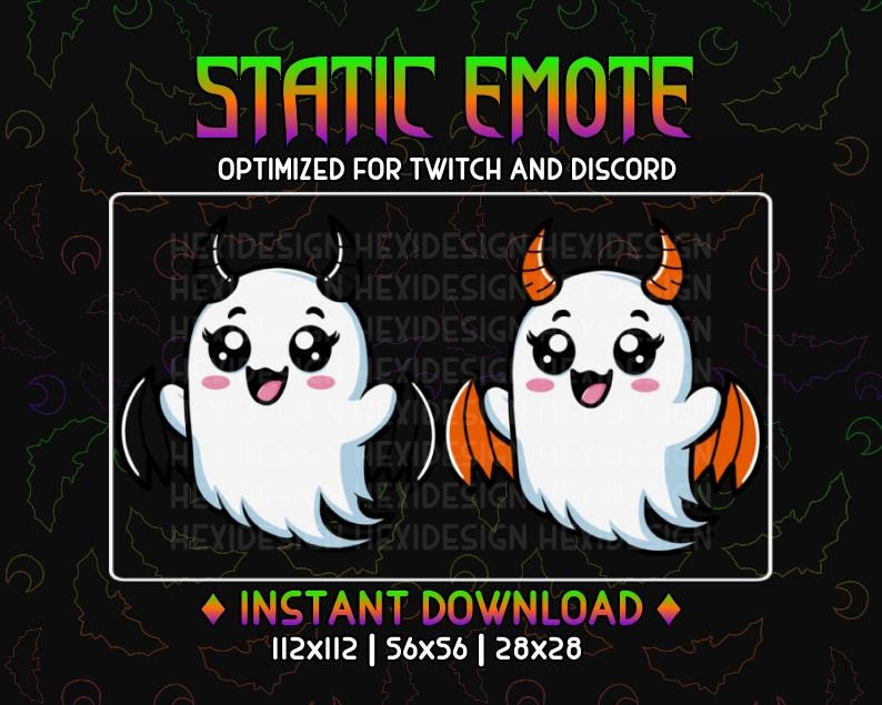Devil Ghost Spooky Emotes - Etsy