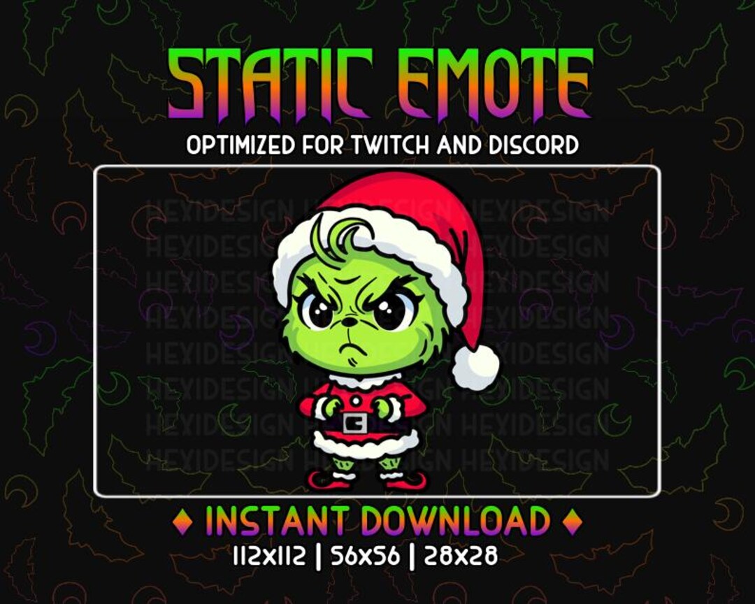 Grinch Twitch Emote: Angry Christmas Streamer Art (digital Download) - Etsy