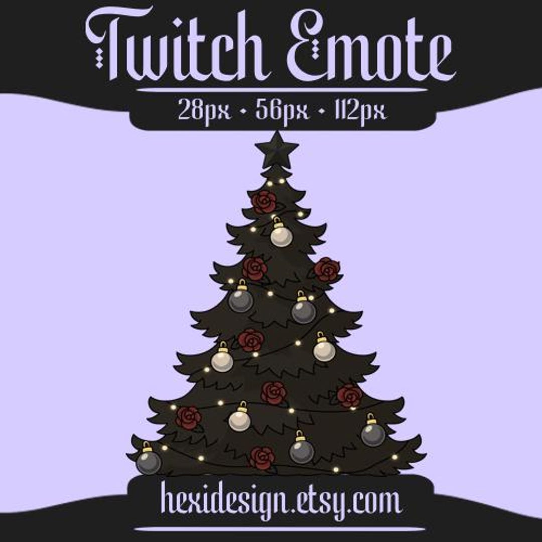 Goth Christmas Tree | Emote for Twitch Discord Youtube | Stream Assets ...