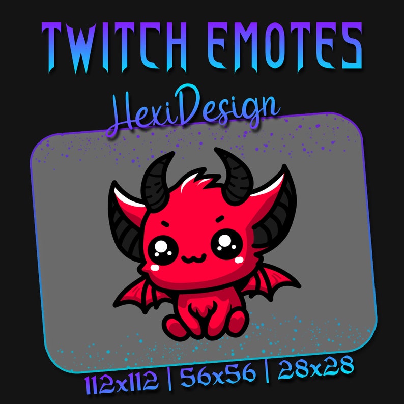 Twitch Red Bat Devil Horns Emote for Streamers Youtube Twitch Discord ...