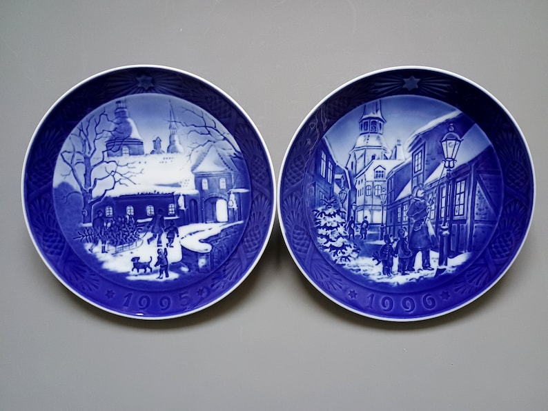 1990-1999 Royal Copenhagen Christmas Porcelain Collection Plates ...
