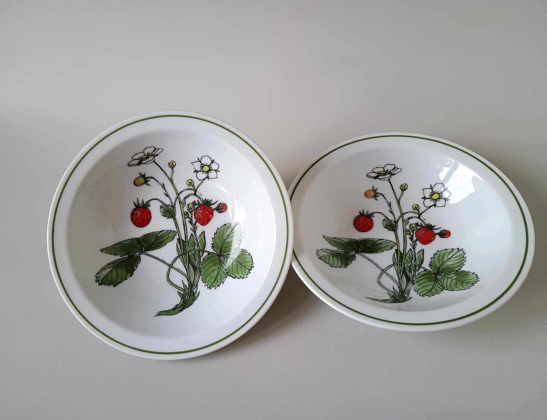 Vintage IKEA Midsommar SET of 2 Cereal Bowls / Small Bowls Sweden IKEA ...