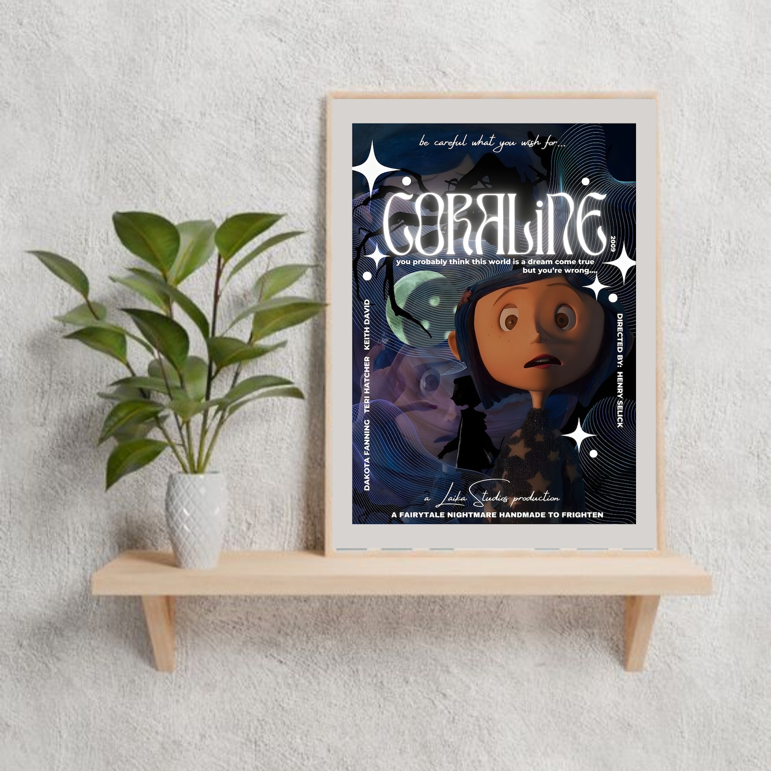 Coraline Poster, Coraline Digital Print, Movie Poster, Coralin Movie ...