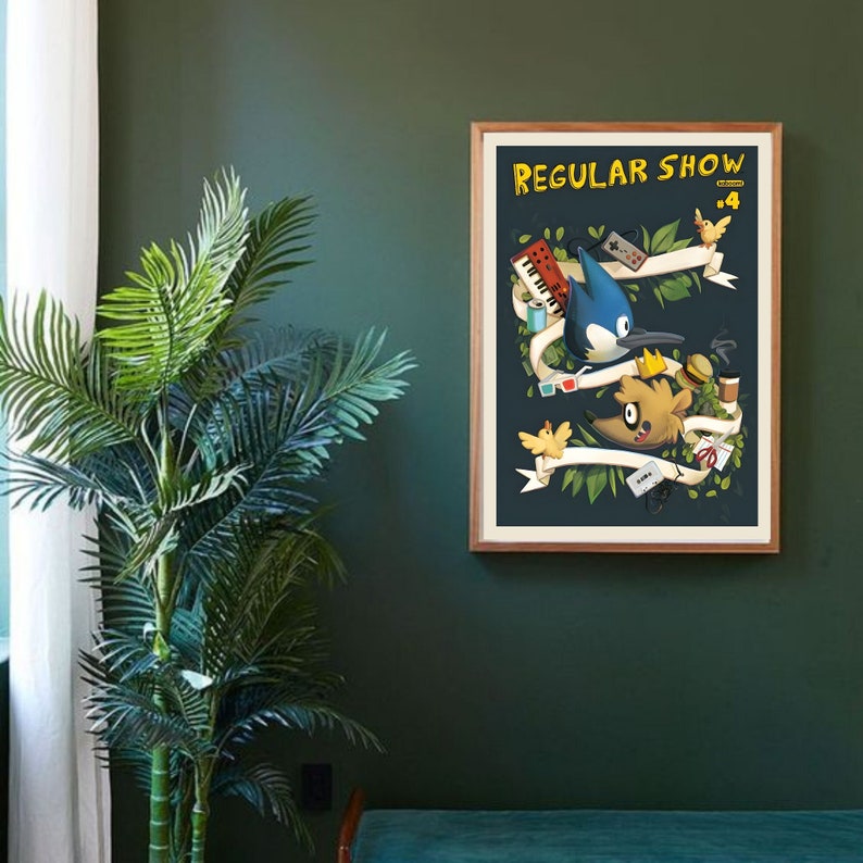 Regular Show Poster, Regular Show Wall Art, Mordecai and Rigby Poster ...
