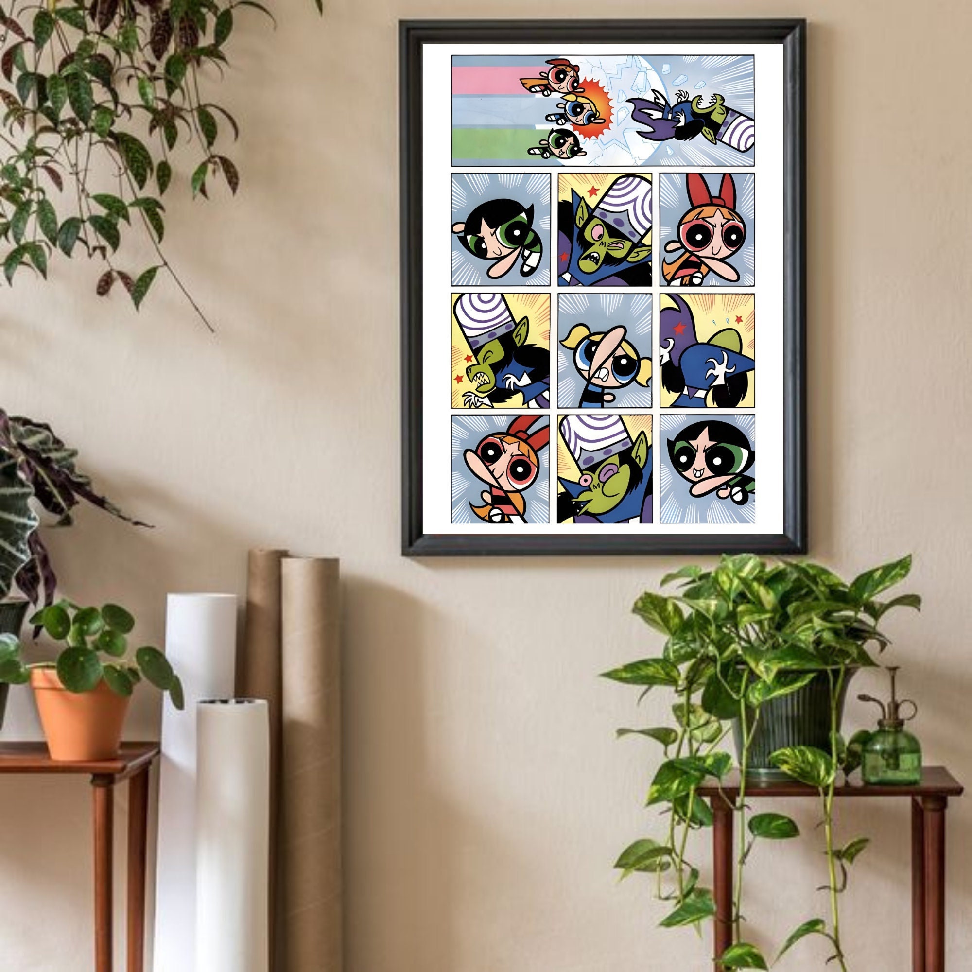 Powerpuff Girls Poster, Powerpuff Girls Wall Art, Kids Room Decor ...