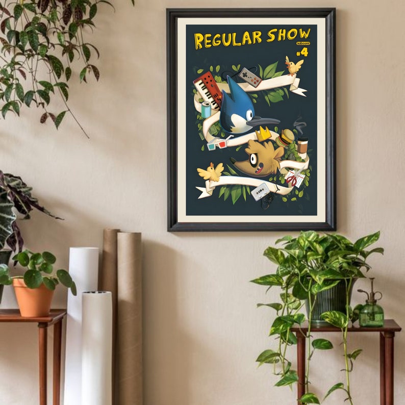 Regular Show Poster, Regular Show Wall Art, Mordecai and Rigby Poster ...