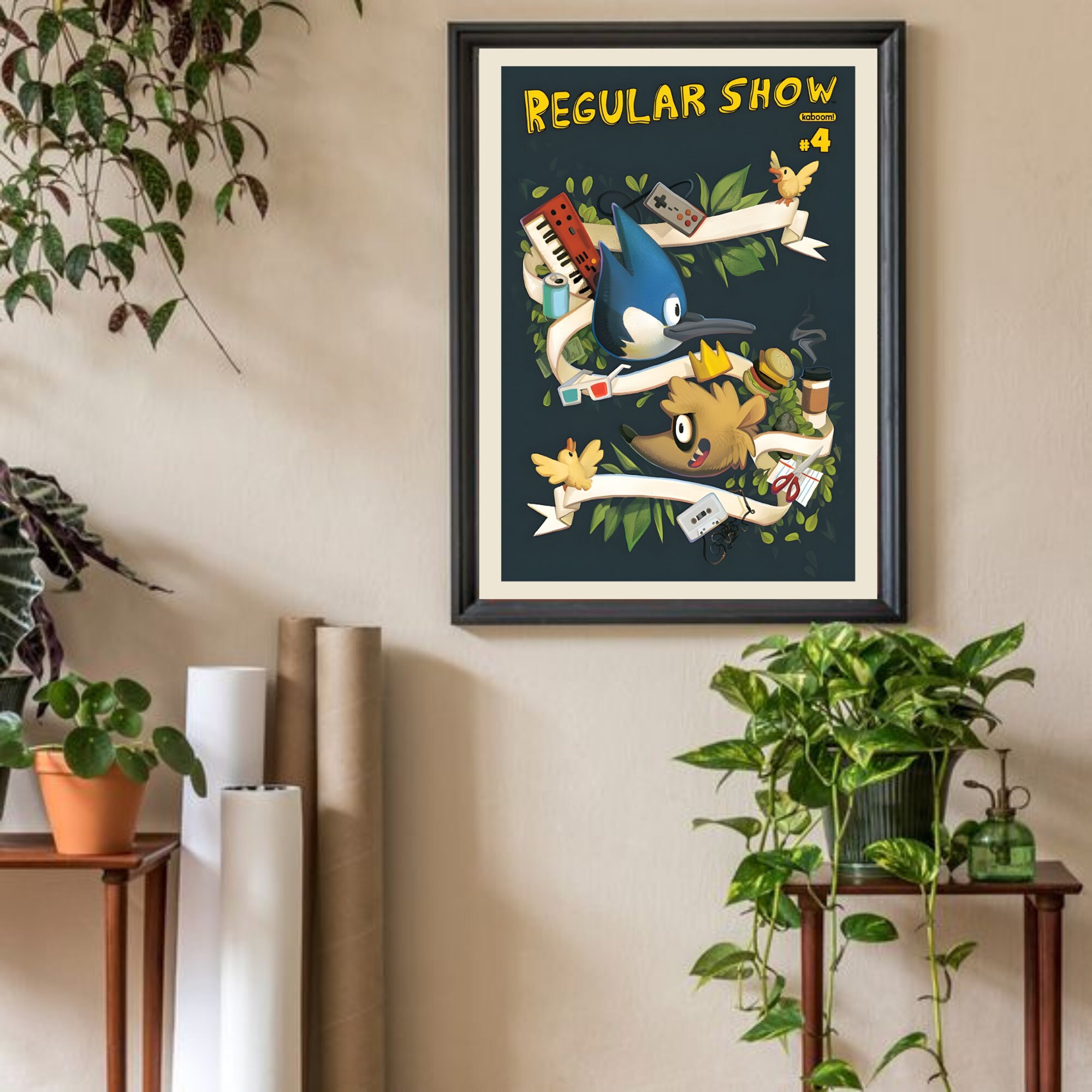 Regular Show Poster, Regular Show Wall Art, Mordecai and Rigby Poster ...