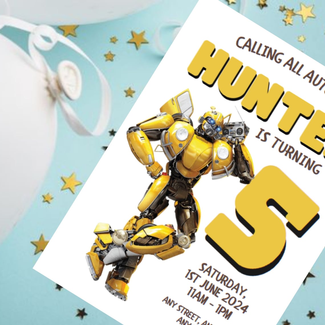 Transformers Birthday Invitation | Customizable and Printable Template ...