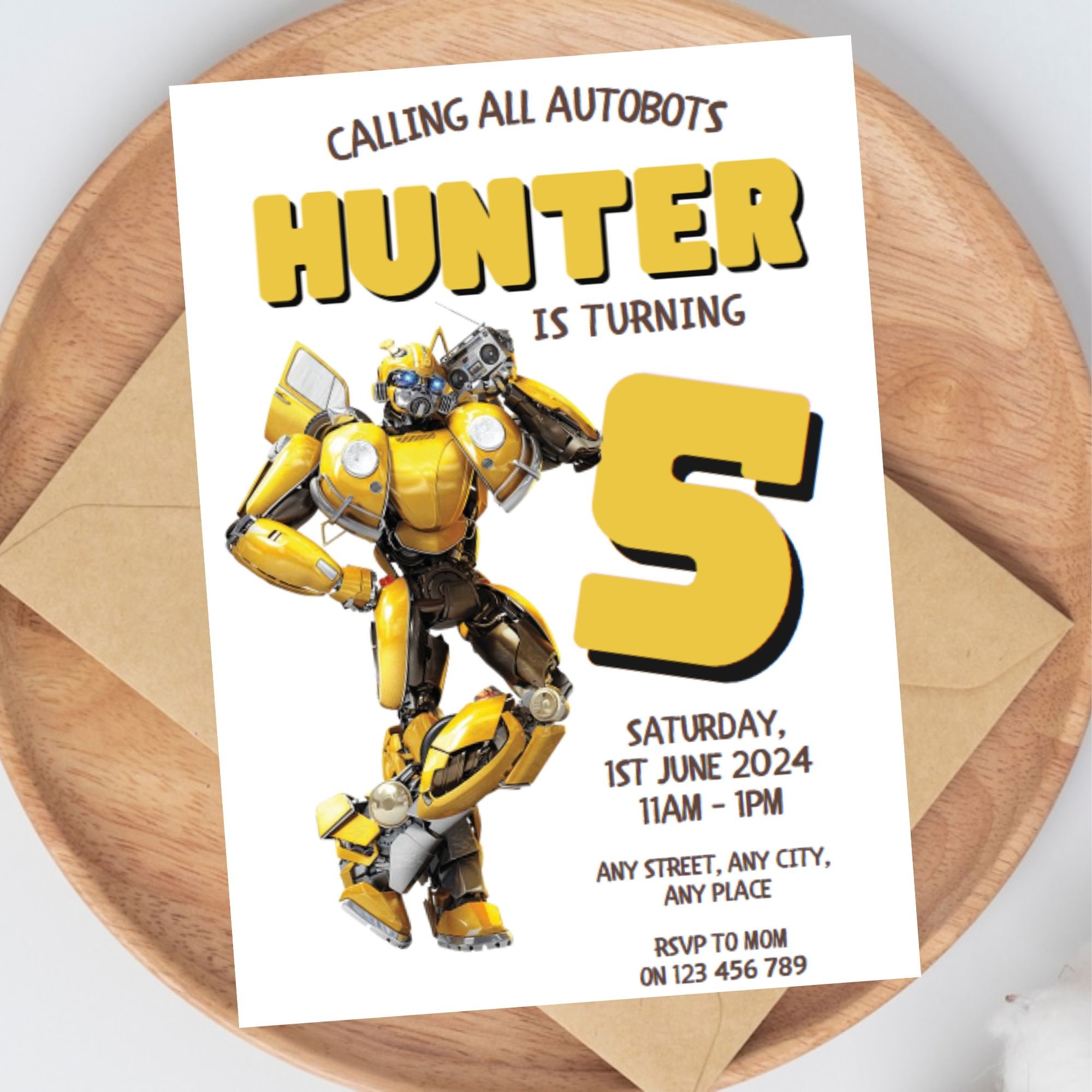 Transformers Birthday Invitation | Customizable and Printable Template ...