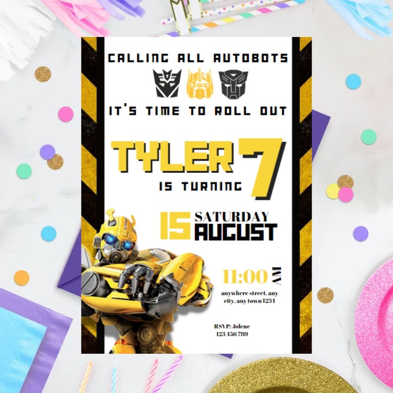 Transformers Birthday Invitation | Customizable and Printable Template ...