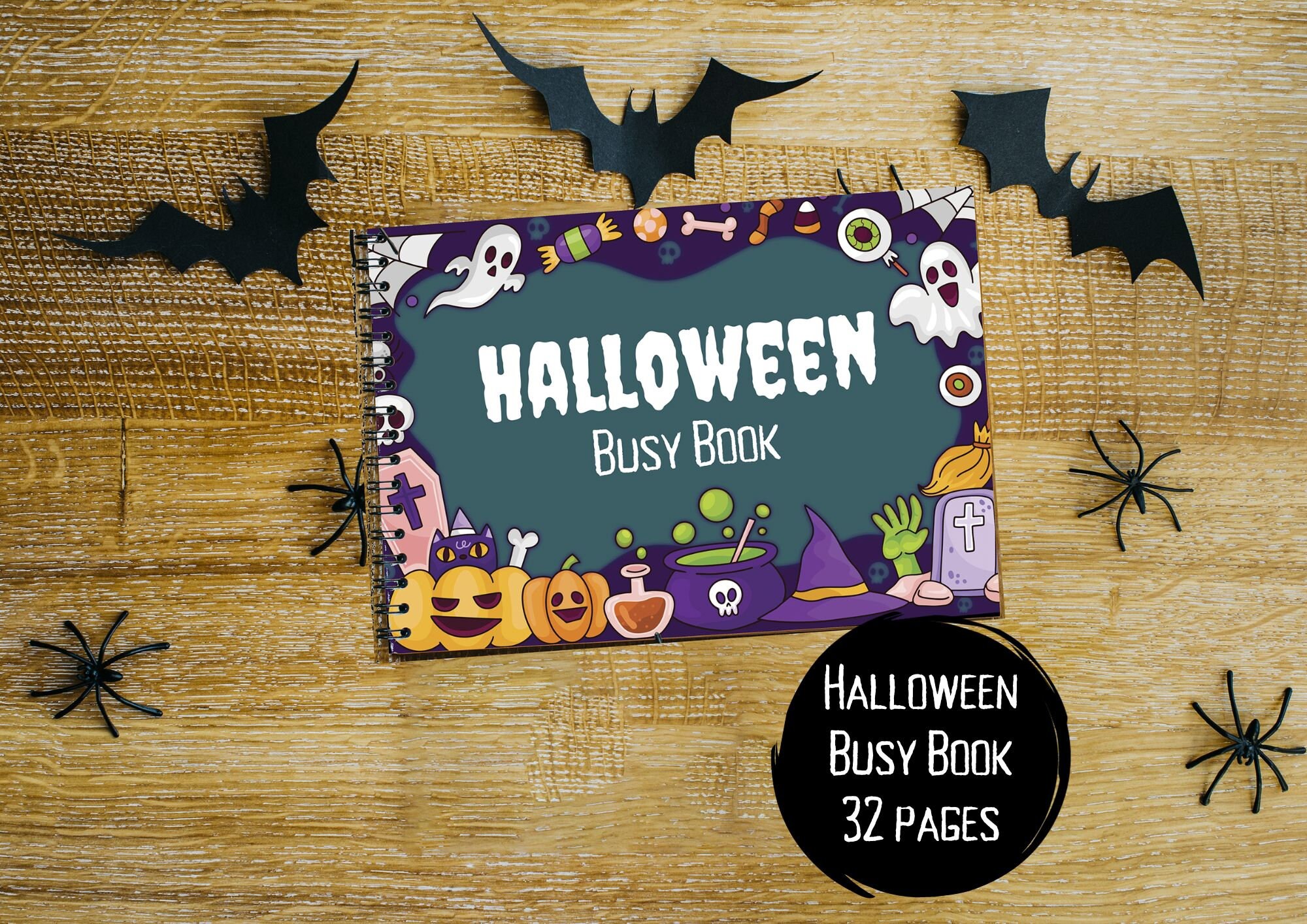 Halloween Busy Book, Toddler Busy Book Printable, Preschool Activity ...