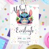 Stitch Birthday Invitation Template Full Customizable on Canva Instant ...