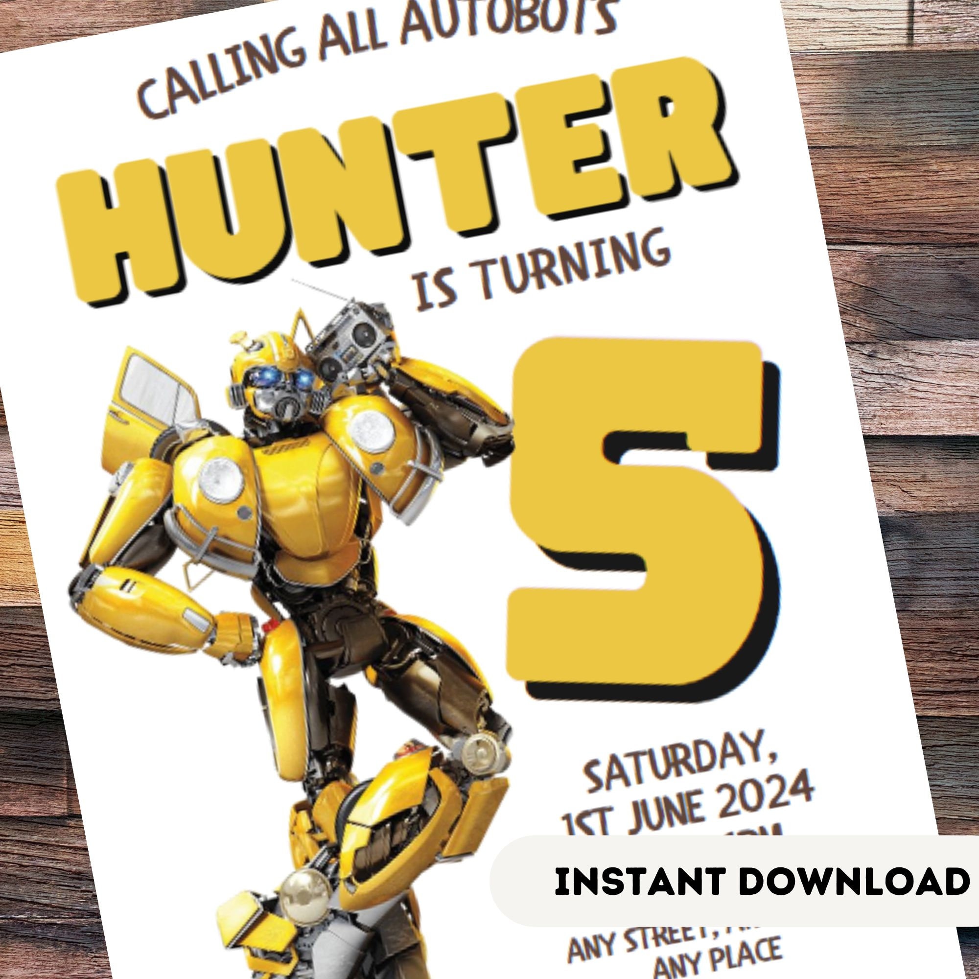Transformers Birthday Invitation | Customizable and Printable Template ...