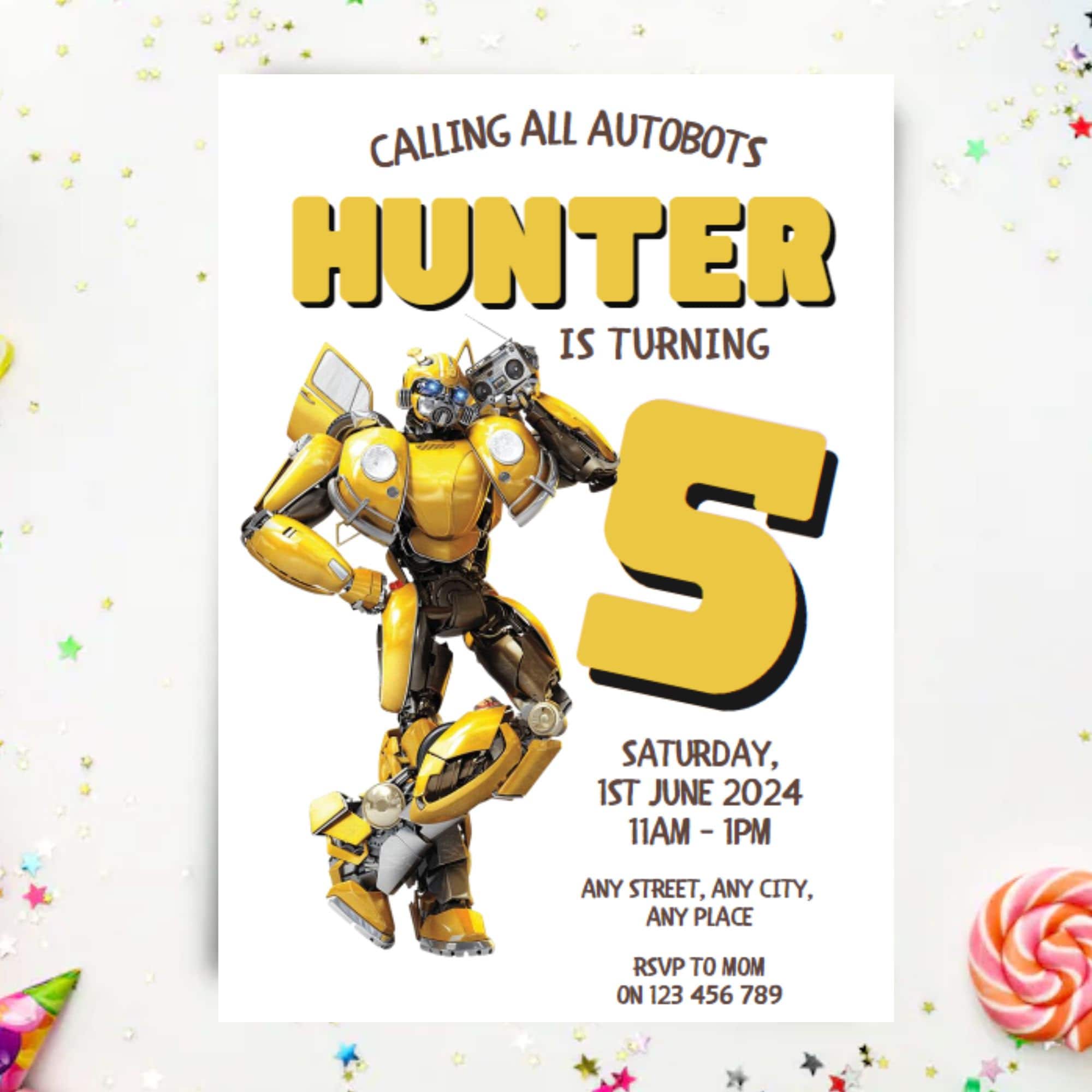 Transformers Birthday Invitation | Customizable and Printable Template ...
