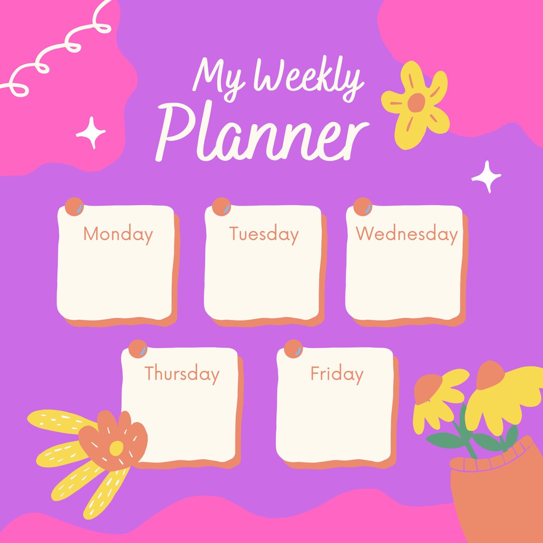 Printable Weekly Planner & To-do List Combo Instant Digital Download - Etsy