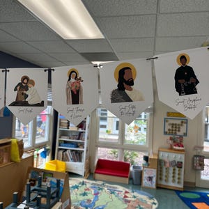 Printable Catholic Saints Banner | All Saints' Day Party, CCD ...