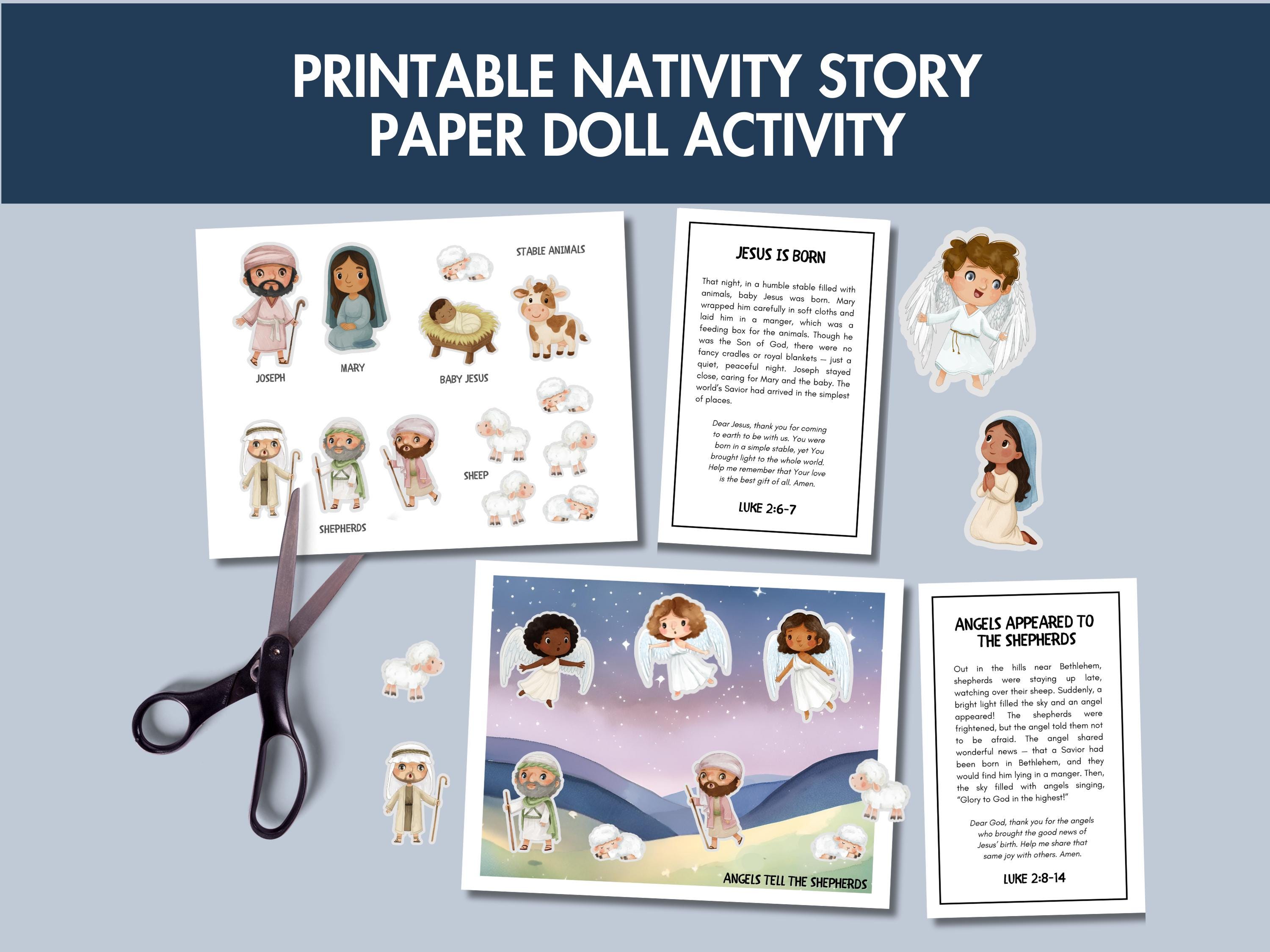 Printable Nativity Story Paper Dolls: Christian Christmas Activity (PDF ...