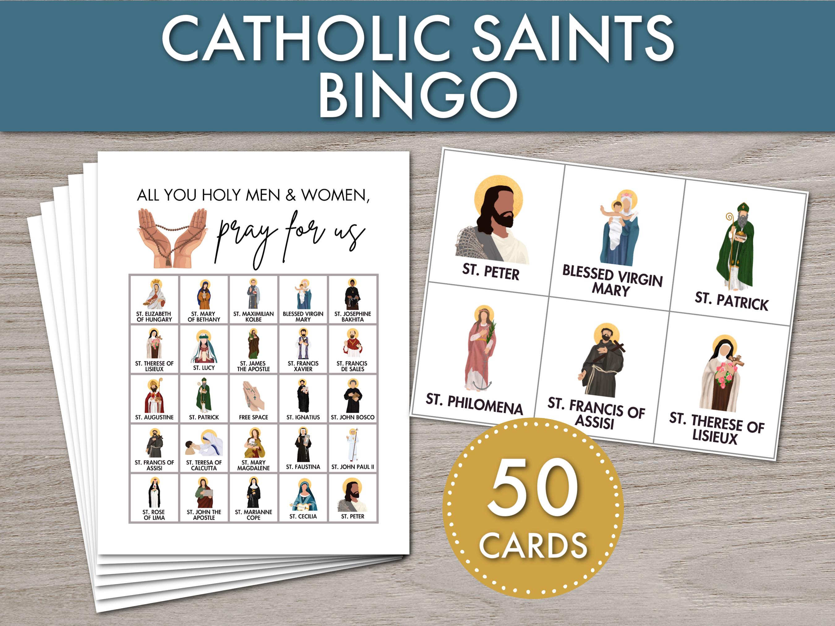 Catholic Saints Party Bundle: Banner, Games, Activity Pages (digital ...