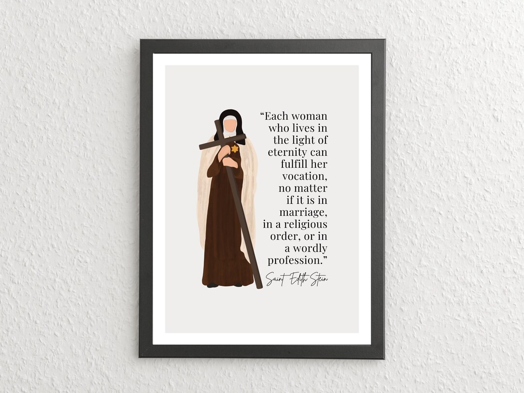 Printable Saint Edith Stein Quote Poster | Catholic Saints Art, CCD ...