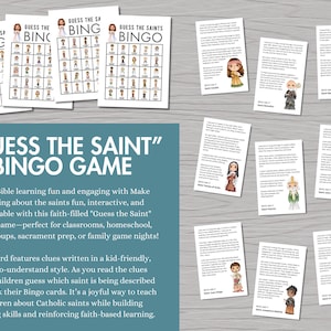 Catholic Saints Bingo Game: All Saints Day Activity (PDF Download - Etsy