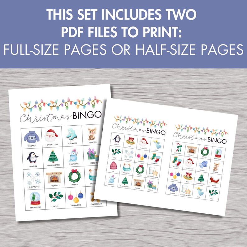 Printable Preschool Christmas BINGO | Instant Download, Party Activity ...