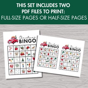 Printable Christmas Bingo Game: Modern Holiday Party Activity, 50 Cards ...